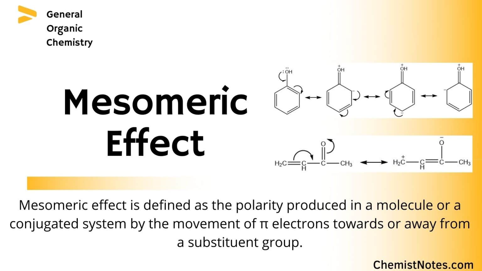 Mesomeric Effect, +M effect, -M effect - Chemistry Notes