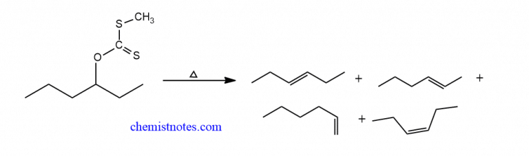 Chugaev reaction mechanism: Useful application - Chemistry Notes