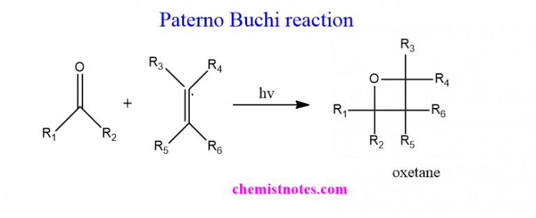 Paterno Buchi reaction mechanism: Easy mechanism - Chemistry Notes