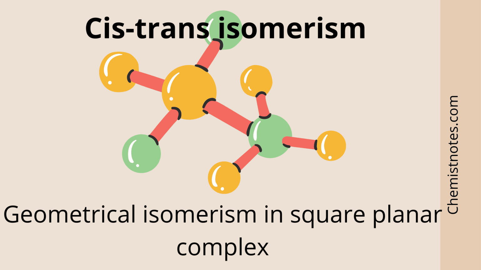 Geometrical Isomerism: Cis-trans isomerism - Chemistry Notes