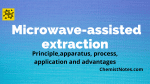 Microwave assisted extraction: Principle, process, application ...