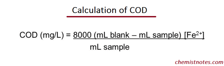 Chemical oxygen demand(COD): Definition, and calculation - Chemistry Notes Chemical oxygen demand(COD): Definition, and calculation - Chemistry Notes