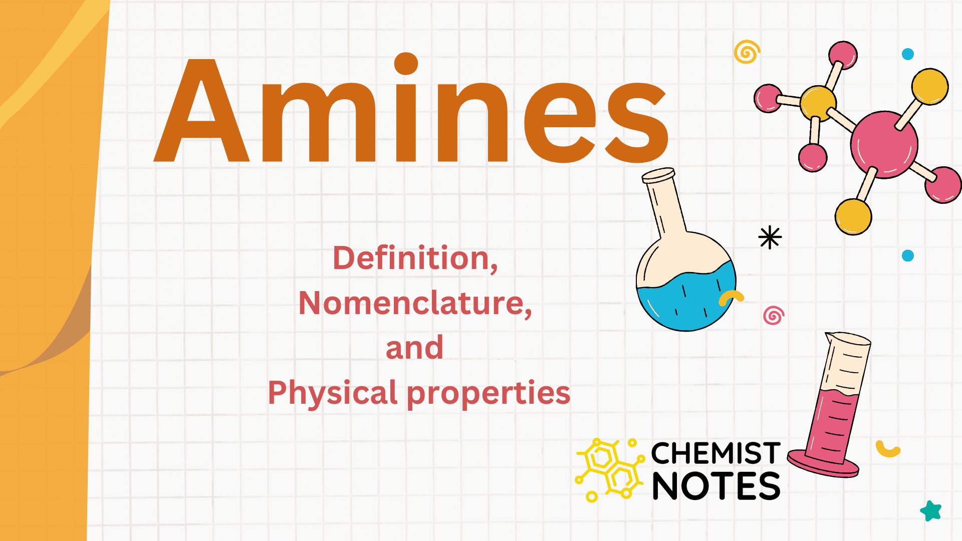 Amines; Detailed explanation of 1º, 2º, and, 3º amines - Chemistry Notes